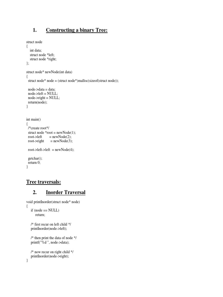 Binary Trees Implementation Pdf Queue Abstract Data Type
