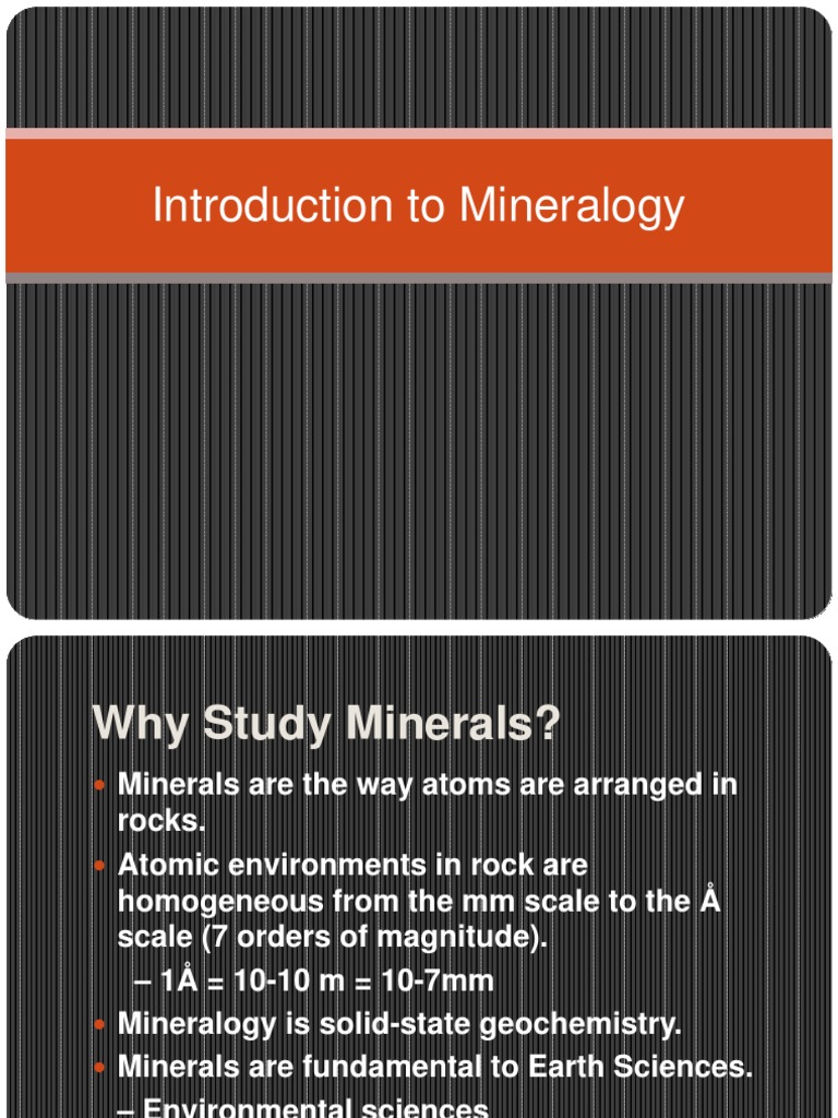 Introduction To Mineralogy | PDF | Mineralogy | Minerals