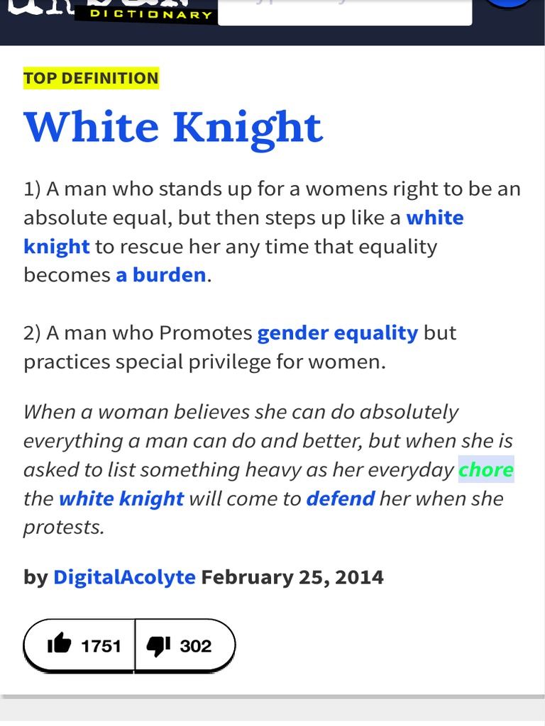 Urban Dictionary White Knight | PDF