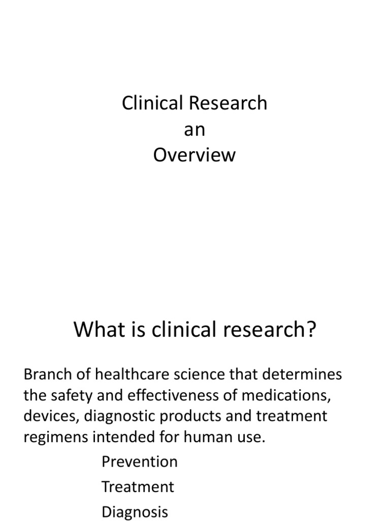 Overview of Clinical Research Phases | PDF | Phases Of Clinical ...