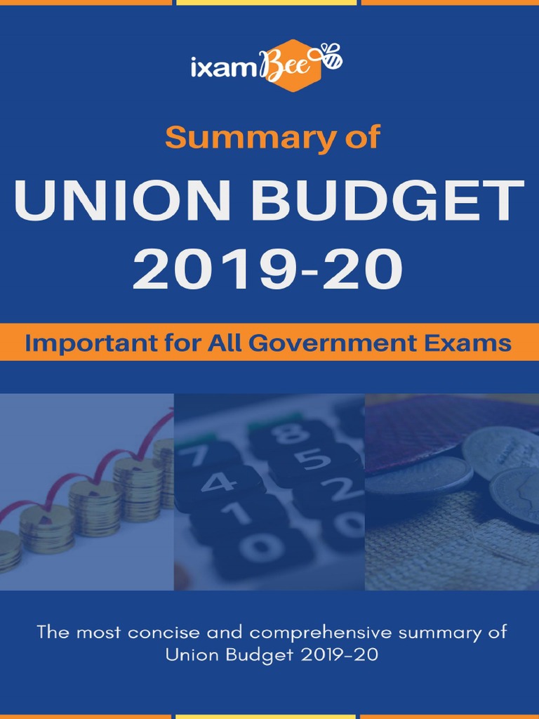 Summary of Union Budget 2019-20 | PDF | Foreign Direct Investment | Taxes