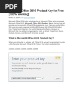 MS Office 2016 Product Keys List | PDF