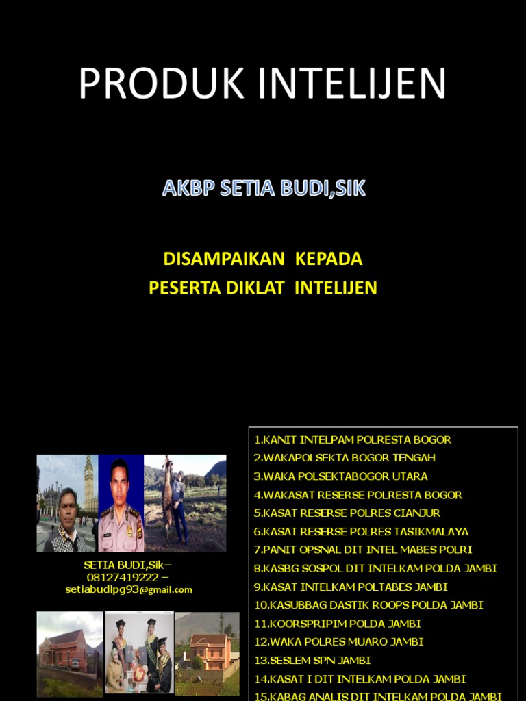 Produk Intelijen | PDF