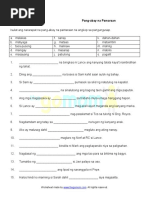Filipino 3 - Pang Abay Worksheets | PDF