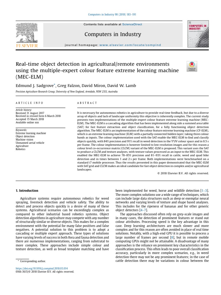 Computers in Industry: Edmund J. Sadgrove, Greg Falzon, David Miron ...