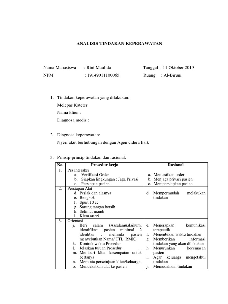 Dops Melepas Kateter | PDF