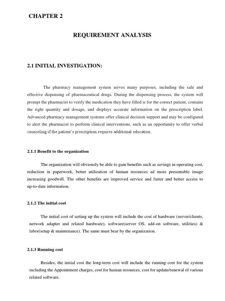 Pharmacy Management System Analysis | PDF | Databases | Pharmacy