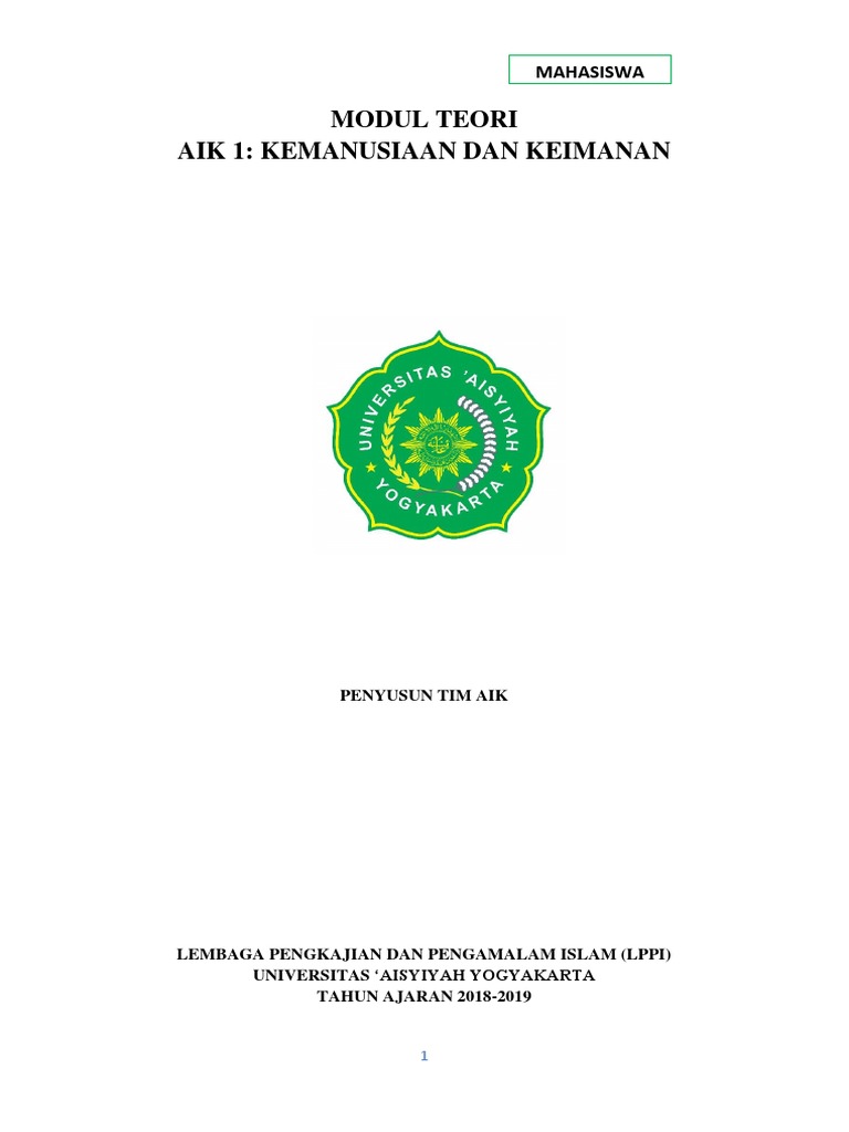 Modul Teori Aik 1 PDF | PDF