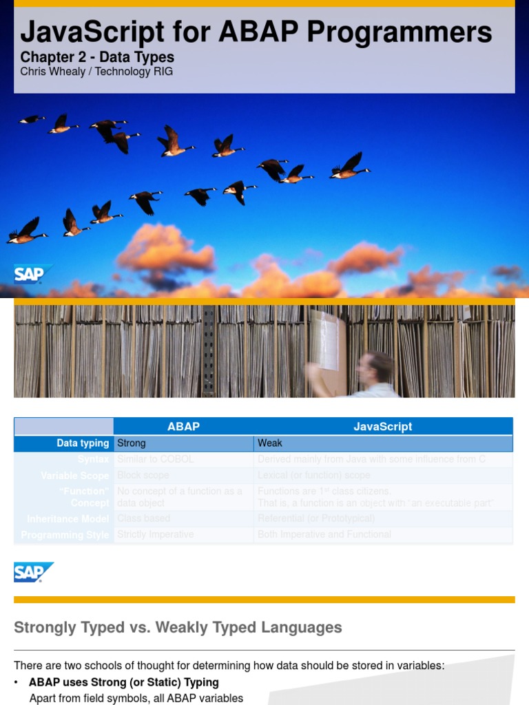 Javascript For Abap Programmers: Chapter 2 - Data Types | PDF ...