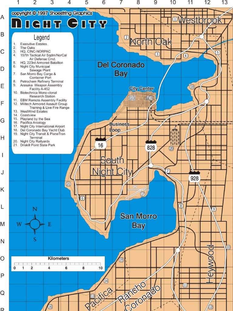 Cyberpunk 2020 - Night City Map | PDF