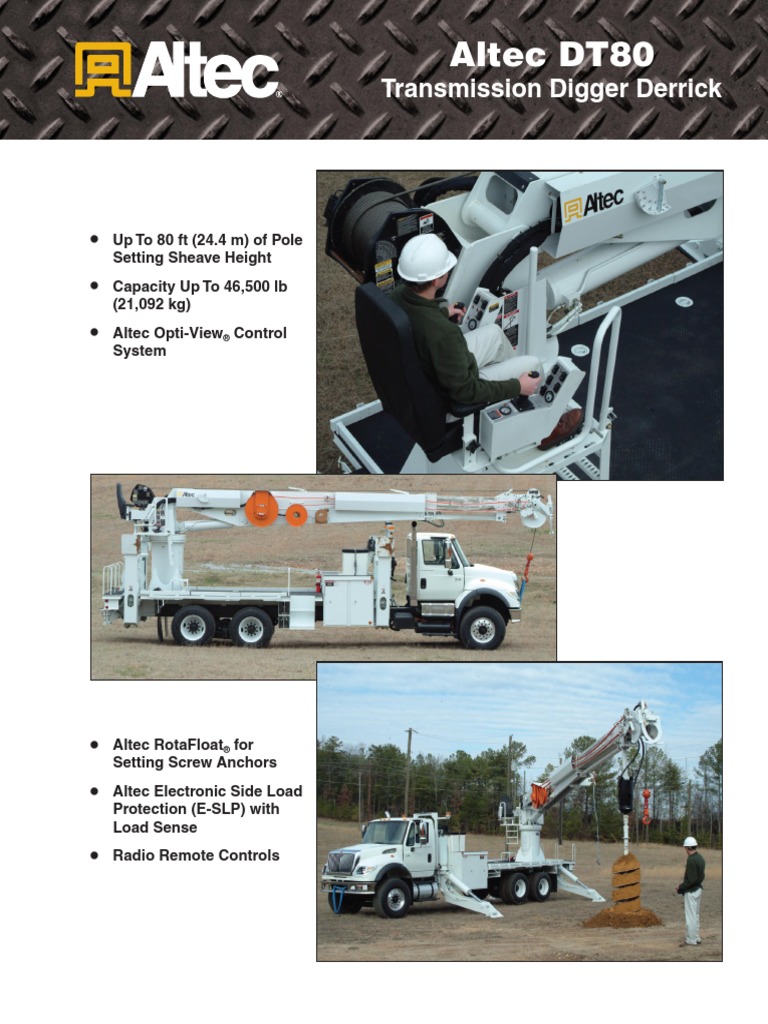 Altec DT80: Transmission Digger Derrick | PDF | Transmission (Mechanics ...