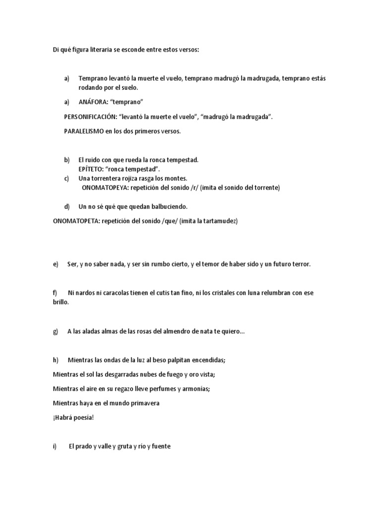 Figuras Literarias Ejemplos | PDF | Naturaleza