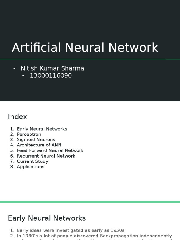 Artificial Neural Network | PDF | Artificial Neural Network | Emerging ...
