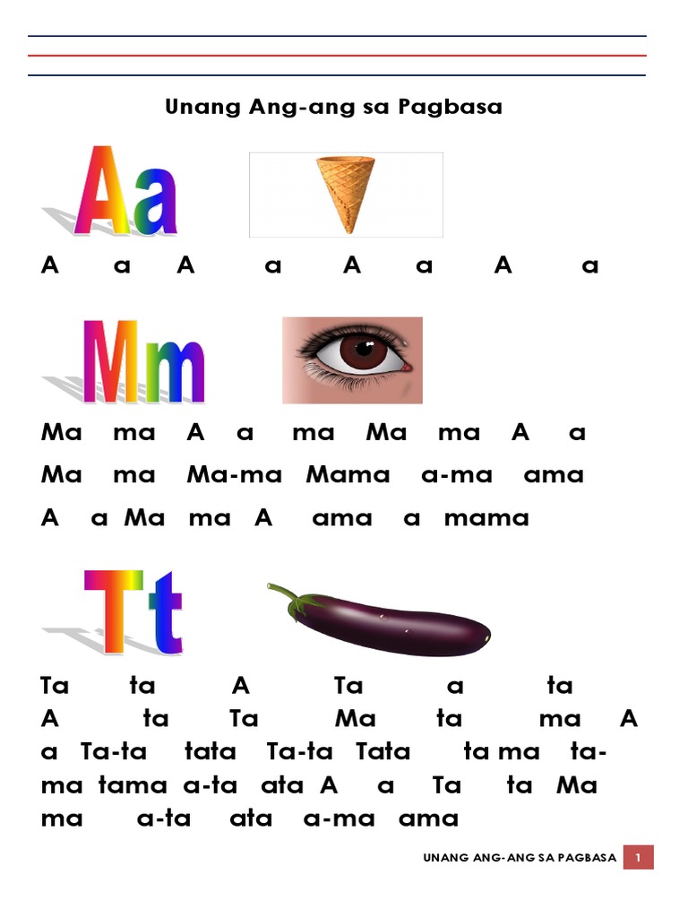 Unang Ang-Ang Sa Pagbasa | PDF