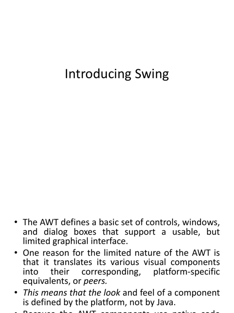 Swings | PDF | Software Engineering | Programming Paradigms