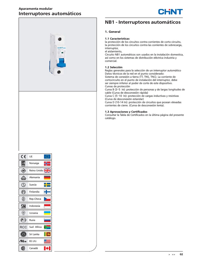 Chint Catalogo | PDF | Equipo eléctrico | Física