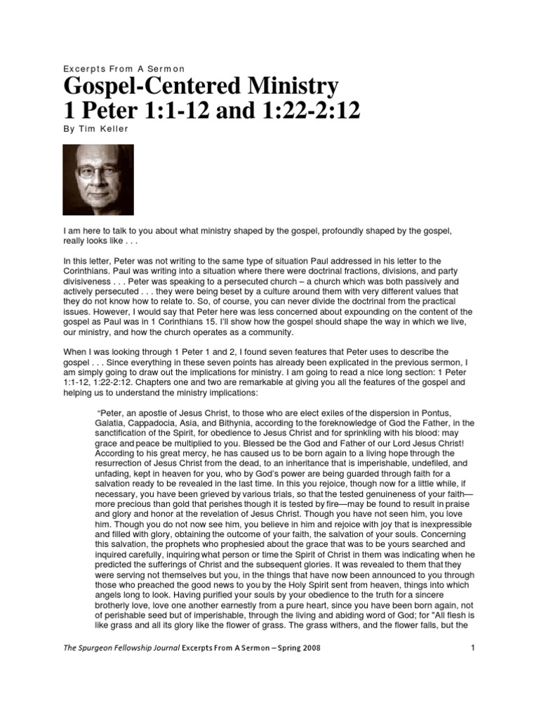 Gospel Centered Ministry Tim Keller Pdf The Gospel Born Again