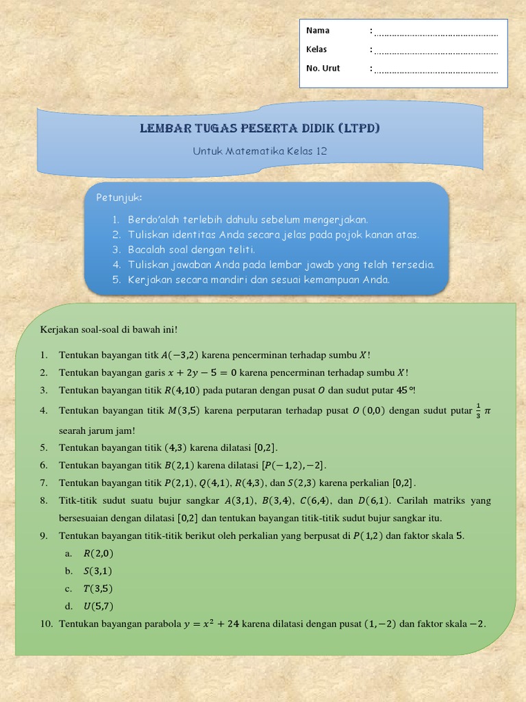 LTPD Transformasi Geometri | PDF