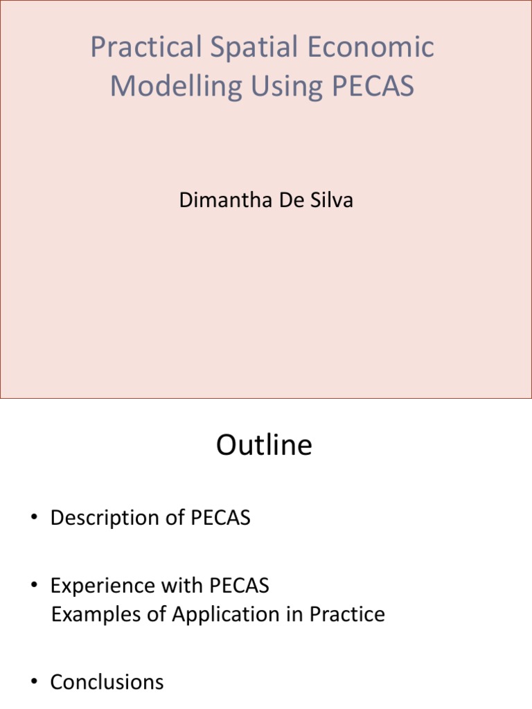 Lect8.Practical Spatial Economic Modelling Using PECAS | PDF | Labour Economics | Economic Surplus