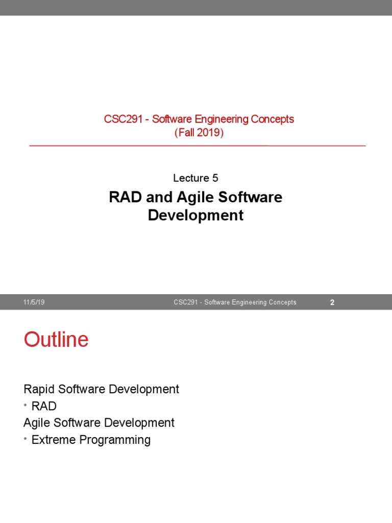 W3 - Lecture 6-RAD and Agile | PDF | Software Development | Software Development Process