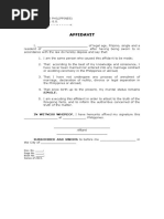 Affidavit of Single Status Template | PDF