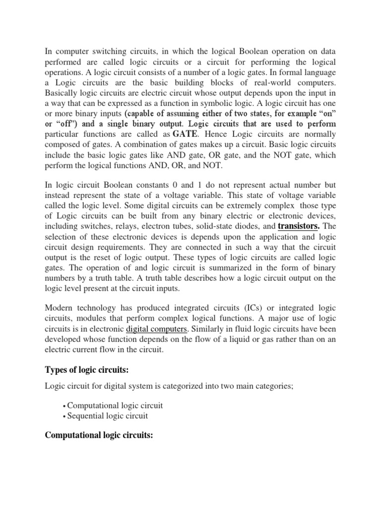Digital Electronics Notes | Download Free PDF | Logic Gate | Electronic ...
