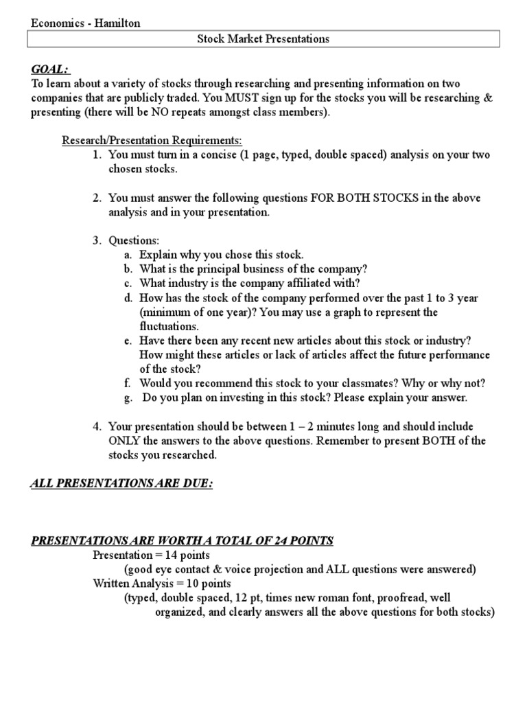 Stock Market Portfolio Project | PDF | Stock Market | Stocks