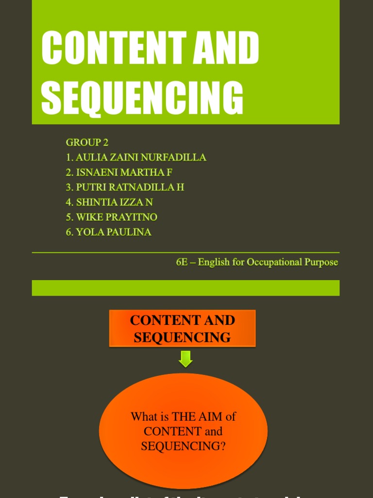 Content and Sequencing | PDF | Curriculum | Vocabulary