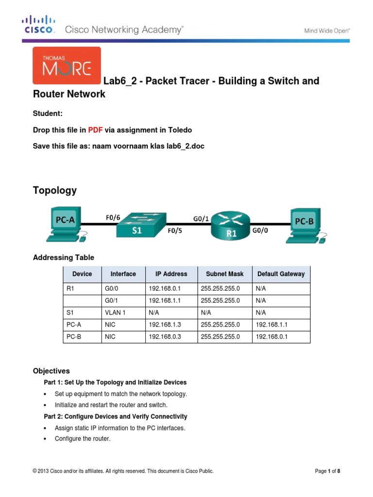 Lab6 - 2 Cisco | PDF | Router (Computing) | Computer Network