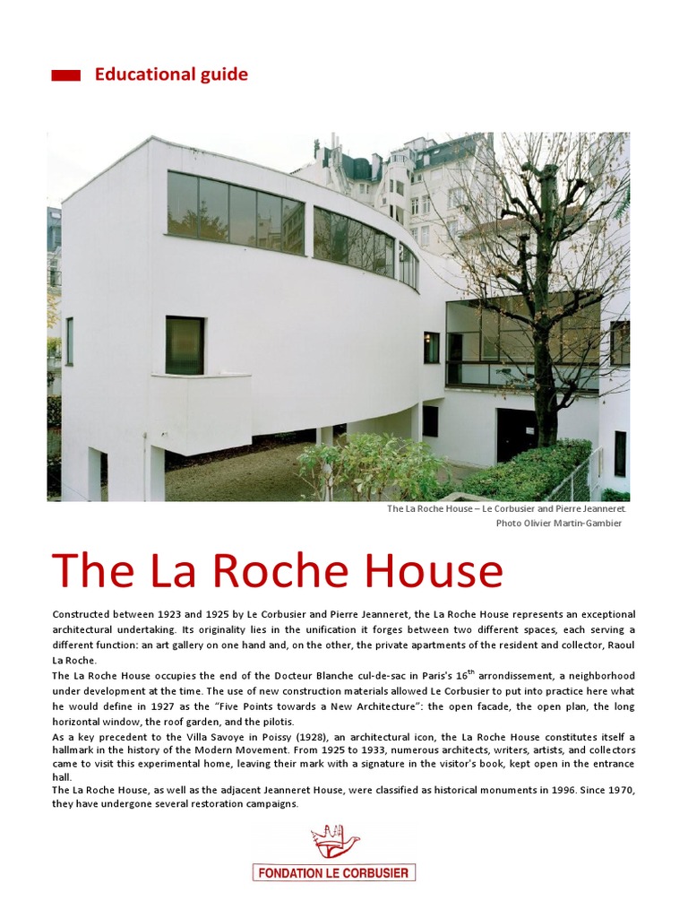 The La Roche House: Educational Guide | PDF | Art Deco | Architectural ...
