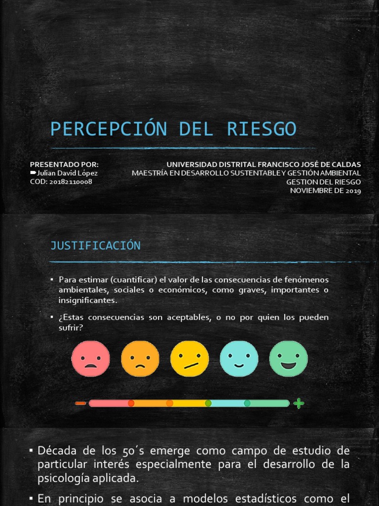 Percepción Del Riesgo | PDF | Riesgo | Sicología