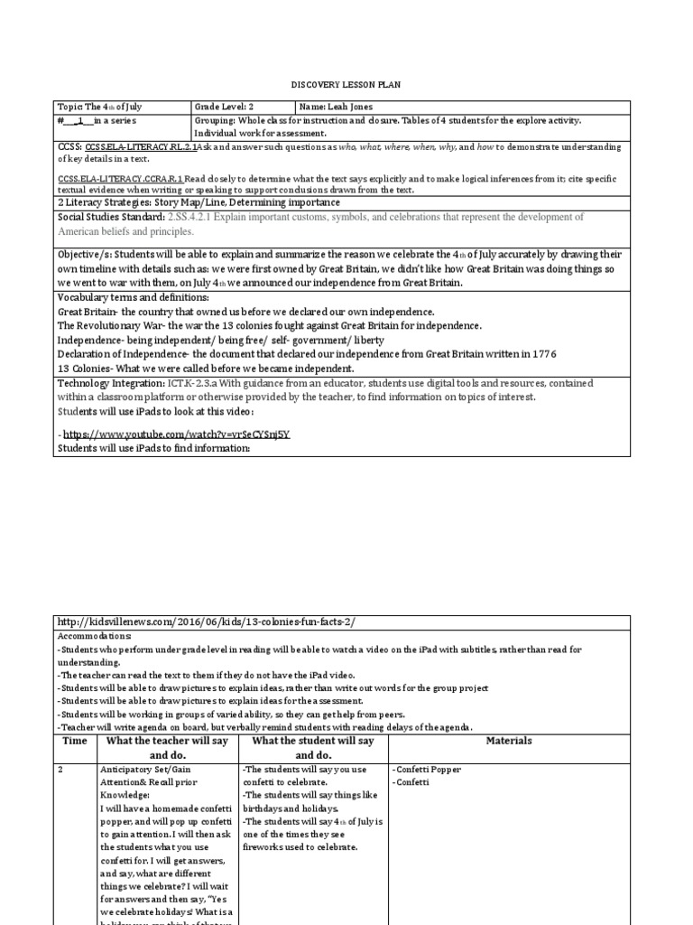 Discovery | PDF | Independence Day (United States) | United States ...