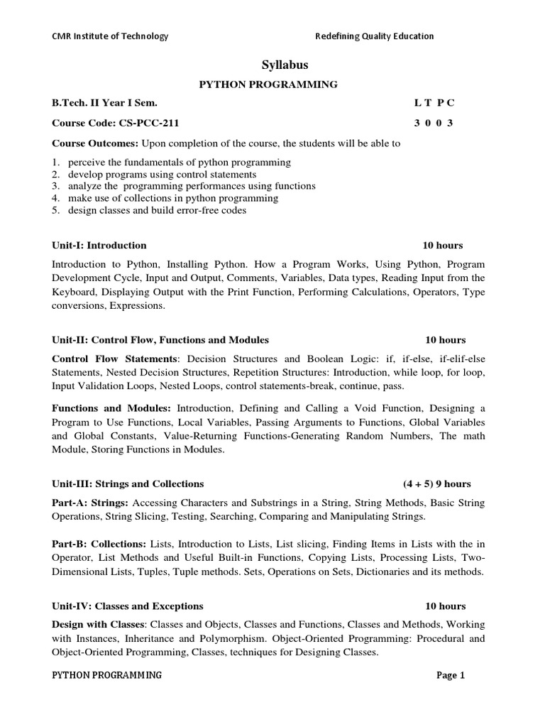 Year Python Programming Pdf Control Flow Python Programming 5358