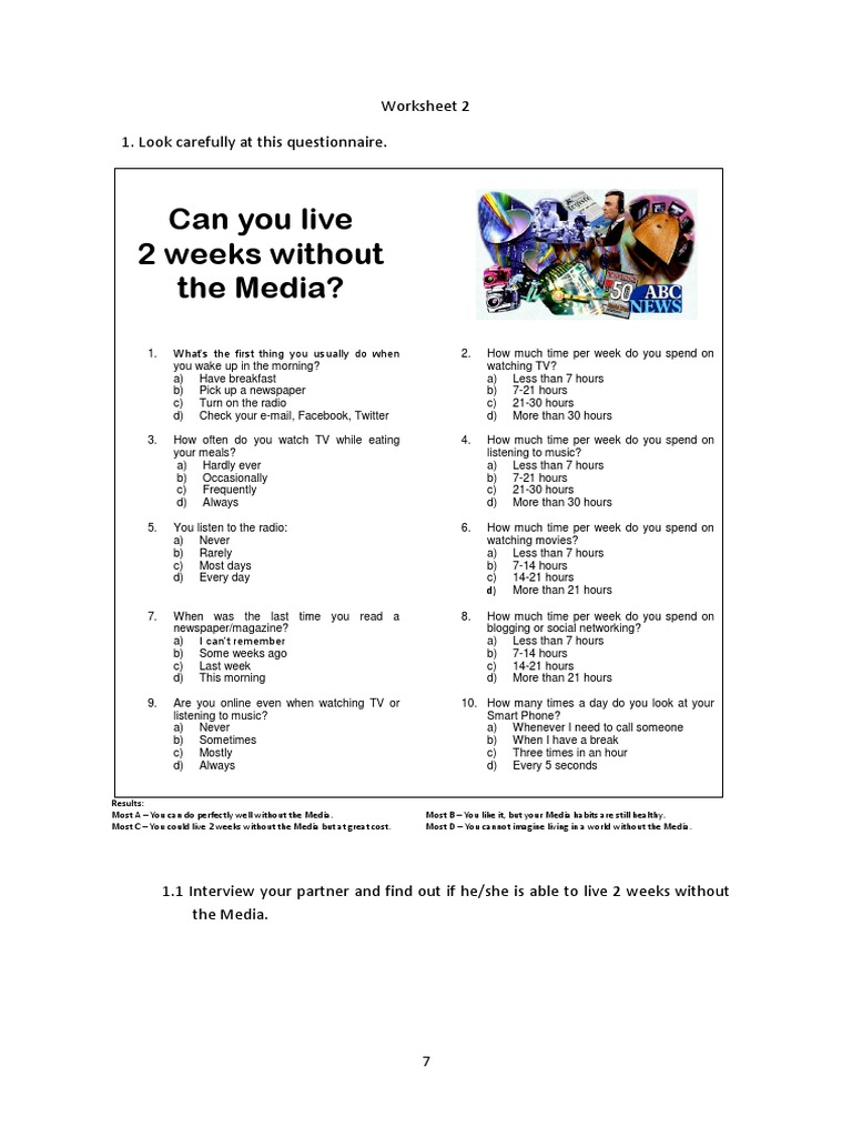 Surviving 2 Weeks Without Media | PDF | Mass Media | Communication