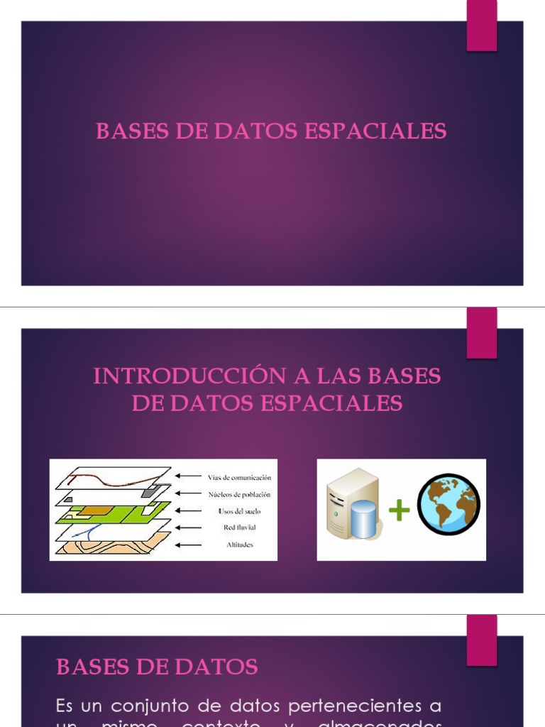 Bases de Datos Espaciales | PDF | Sistema de información geográfica ...