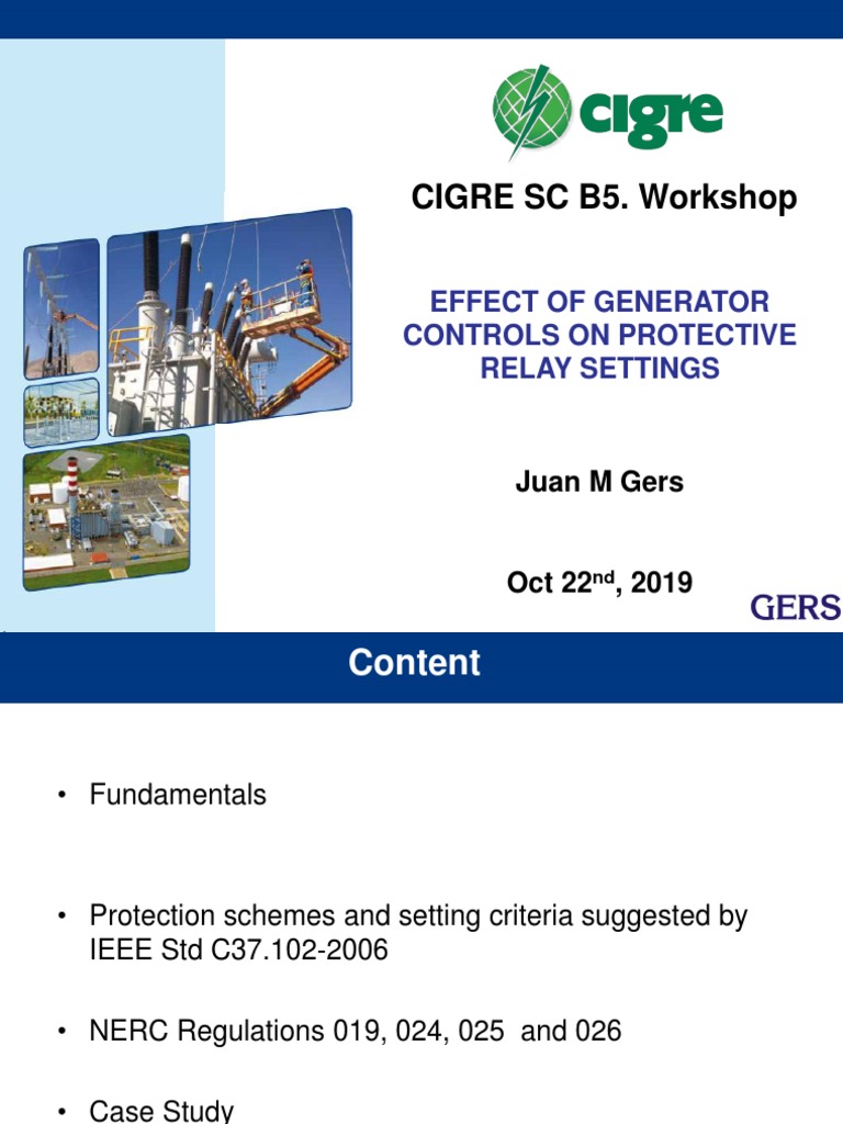 Cigre SC B5-Workshop | PDF | Relay | Electric Generator