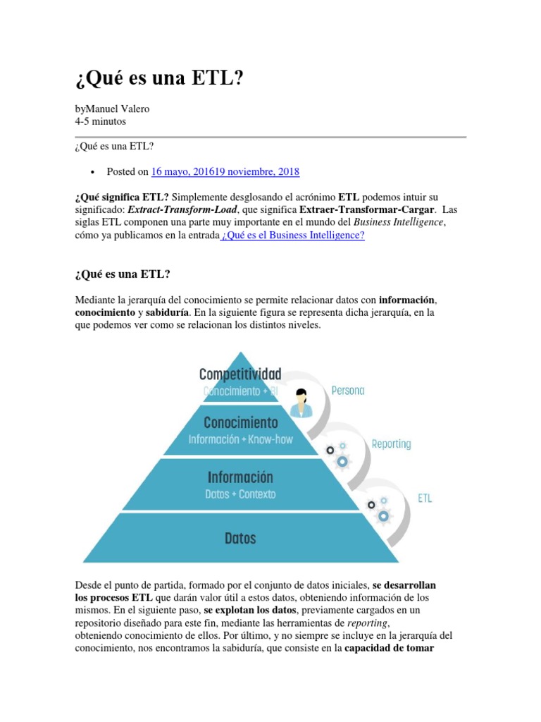 Que Es Una Etcl | PDF | Conocimiento | Información