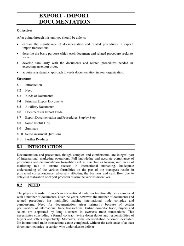 Export Documentation Framework 1 | PDF | Exports | Regulatory Compliance