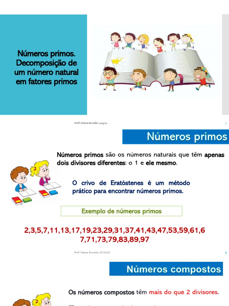 Decomposição em Fatores Primos - pptx5 | Aritmética | Matemática discreta