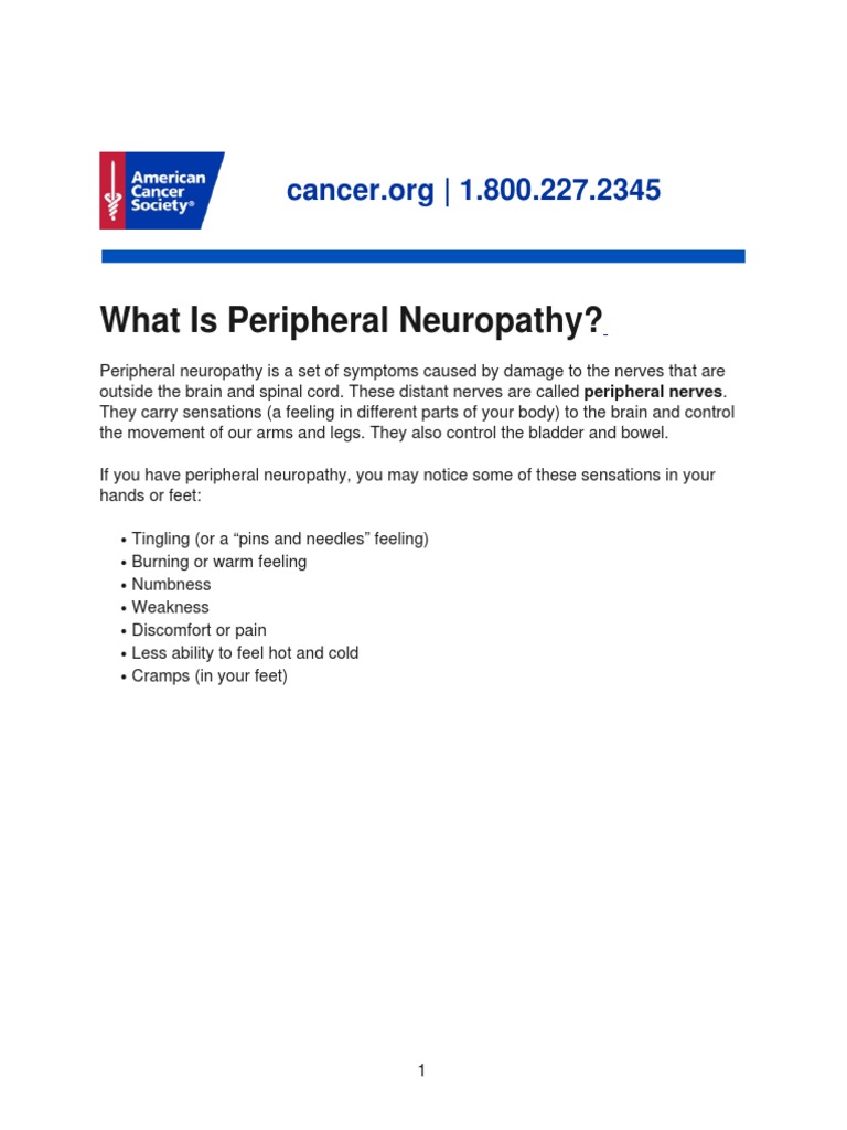 What Is Peripheral Neuropathy? | PDF | Paresthesia | Peripheral Neuropathy
