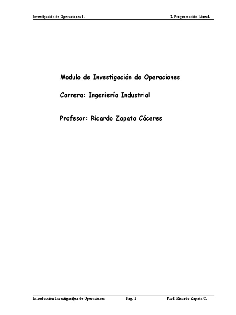 Modulo Inv - Oper. RZC | PDF | Matemáticas De La Computación | Análisis ... Modulo Inv - Oper. RZC | PDF | Matemáticas De La Computación | Análisis ...