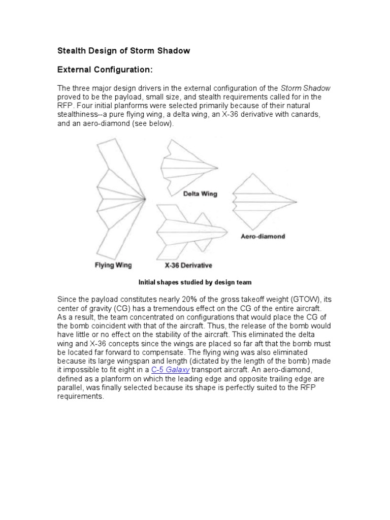 Stealth Design Aircraft | PDF | Flap (Aeronautics) | Airfoil