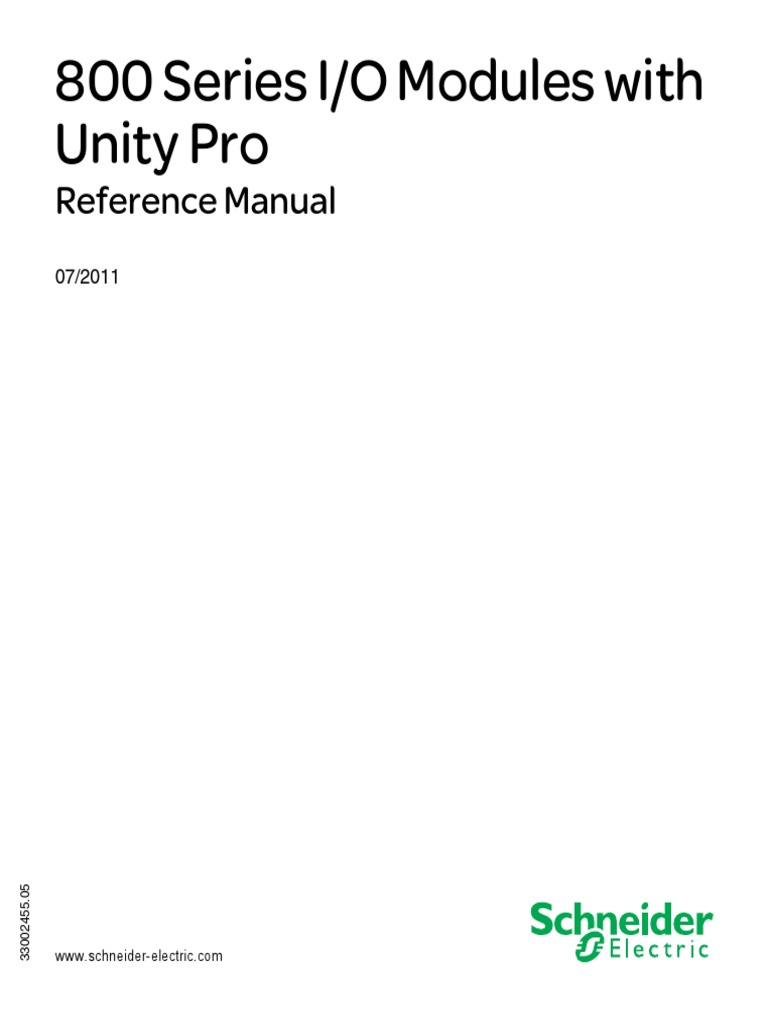 800 Series IO Modules With Unity Pro Reference Manual PDF | PDF | Parameter (Computer ...