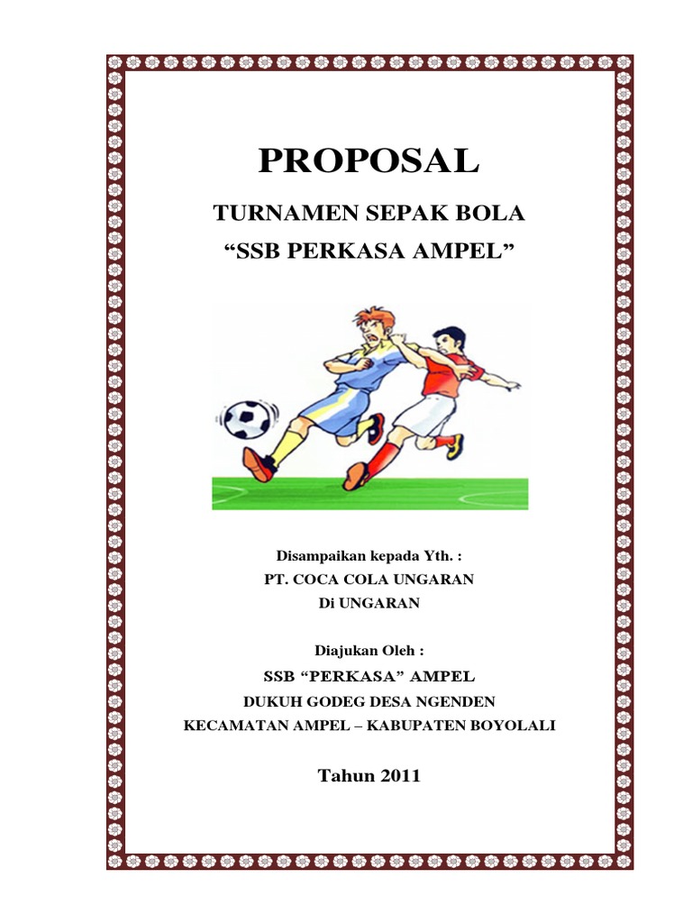 Proposal Turnamen Sepak Bola - SSB Perkasa Ampel - Ke Sponsor | PDF