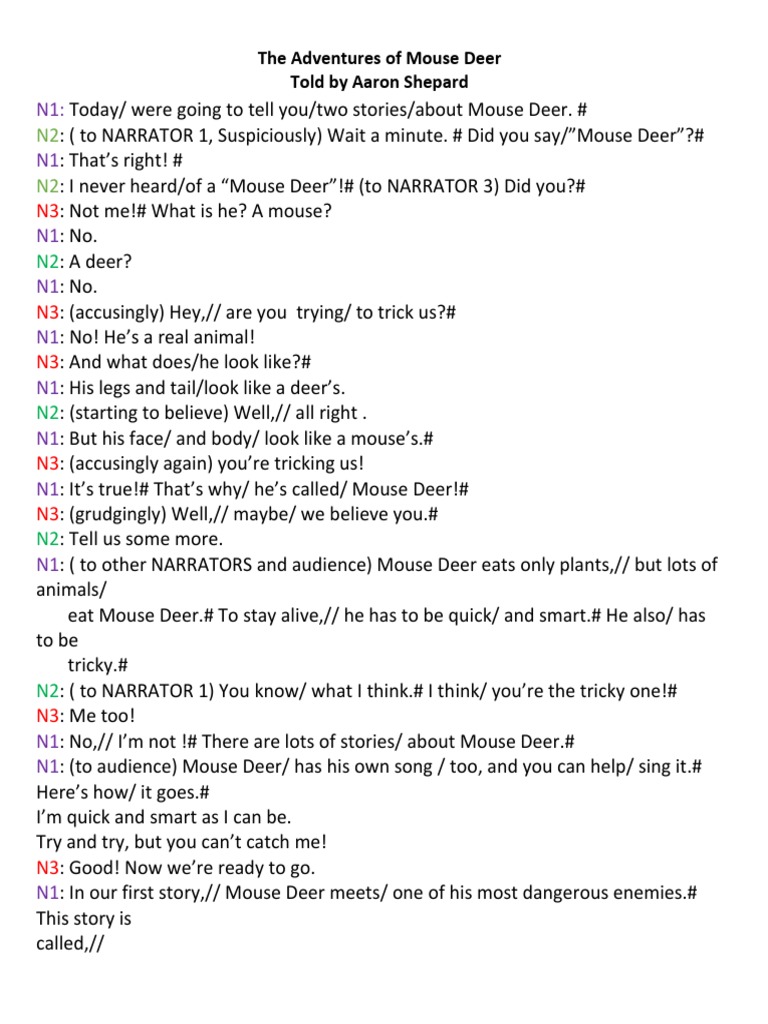 The Adventures of Mouse Deer | PDF