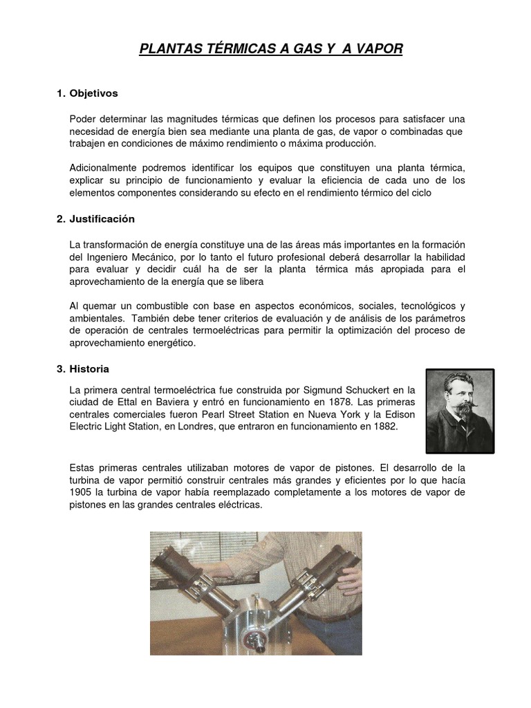 Plantas Térmicas A Gas y A Vapor | PDF | Química Física | Termodinámica