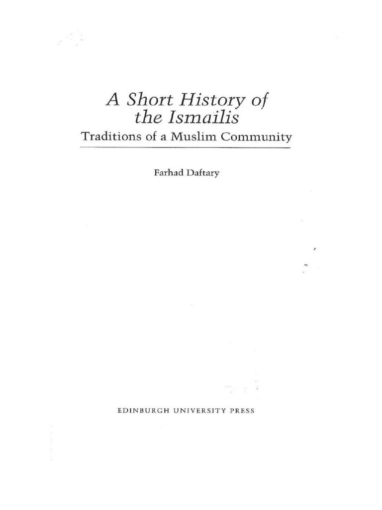 A Short History of The Ismailis | PDF | Isma'ilism | Islamic Mysticism