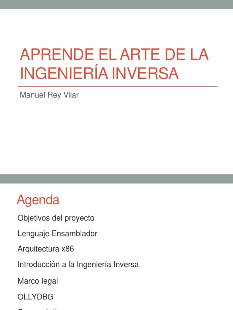 Ingeniería Inversa | PDF | Lenguaje ensamblador | Lenguaje de programación