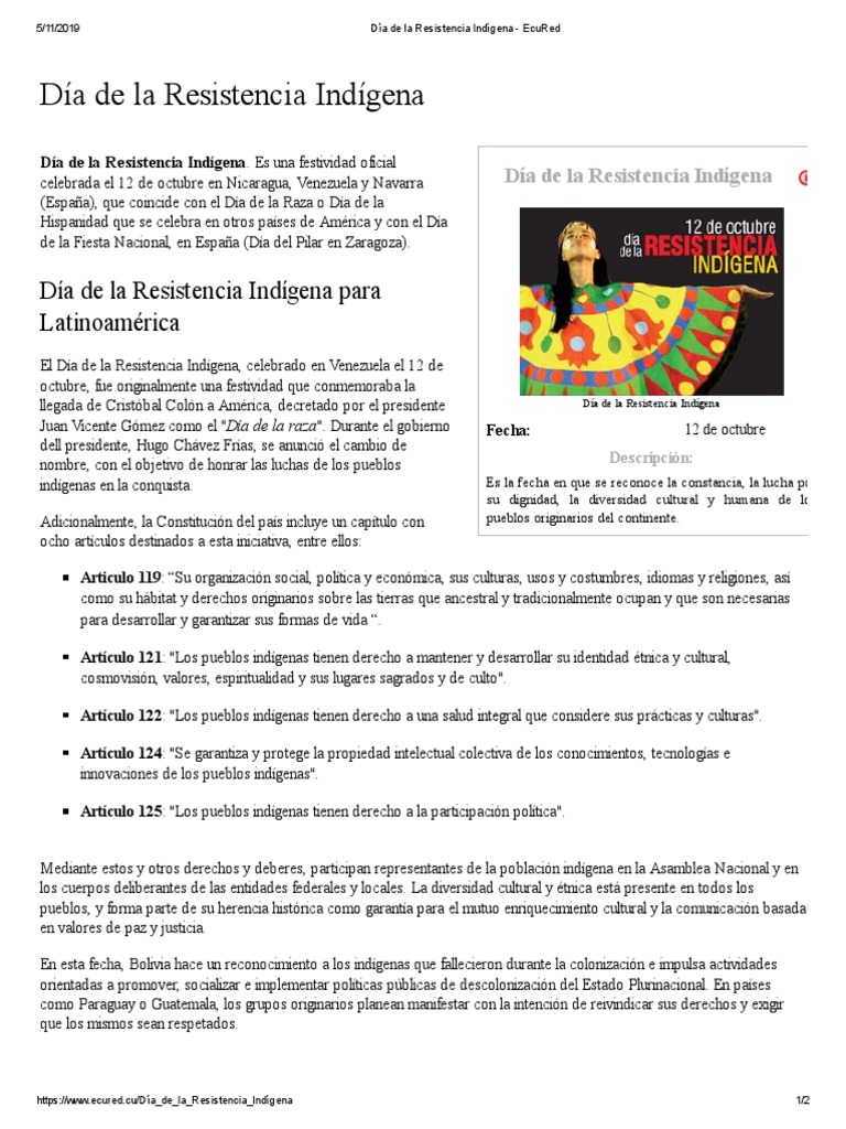 Celebrating Indigenous Resistance: An Overview of the Day of Indigenous ...