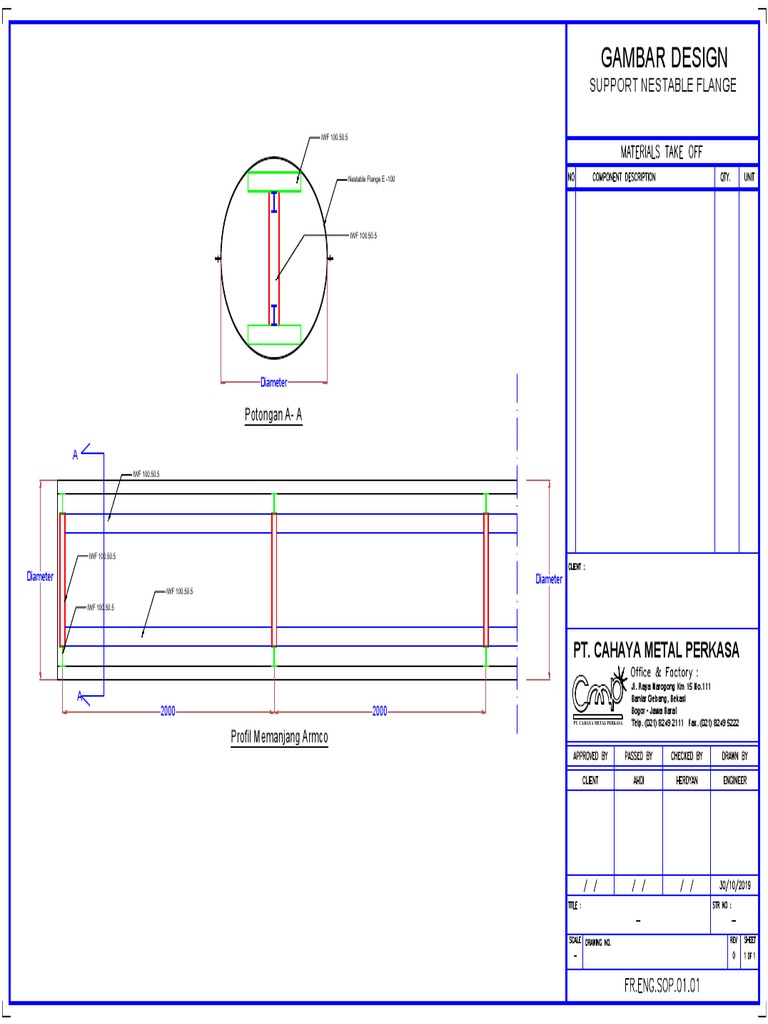 Nestable Flange E-100 Design Details | PDF